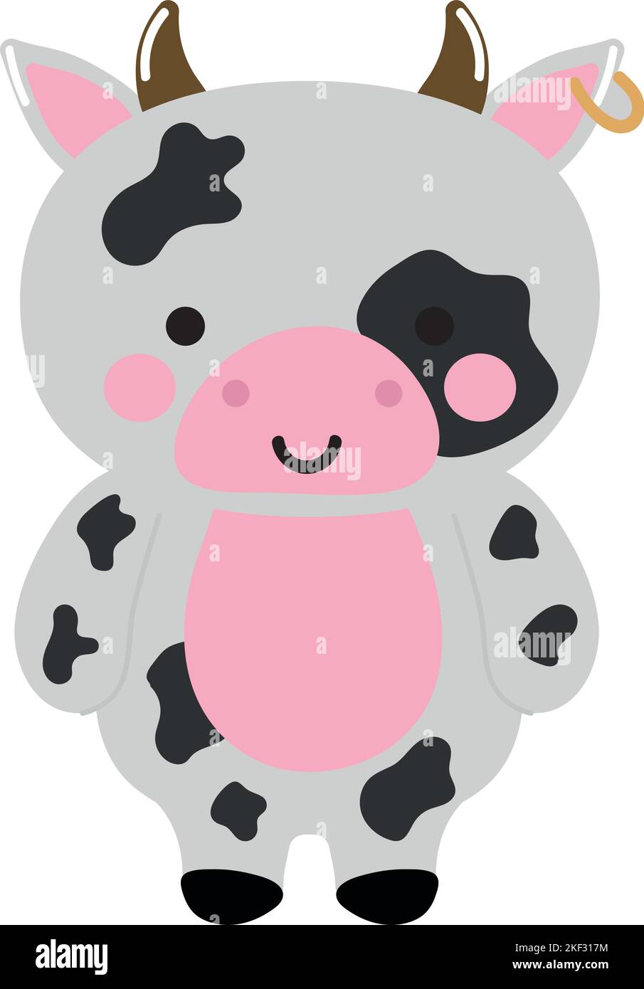 Vaquita kawaii Imágenes vectoriales de stock - Alamy