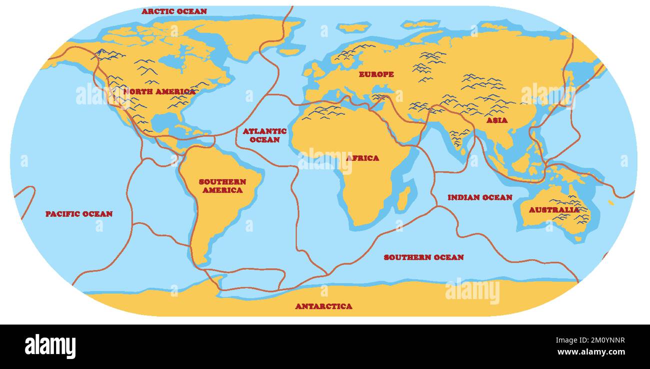 Planilha De Diagrama De Placas Tectonicas Presentan El Nuevo Mapa De