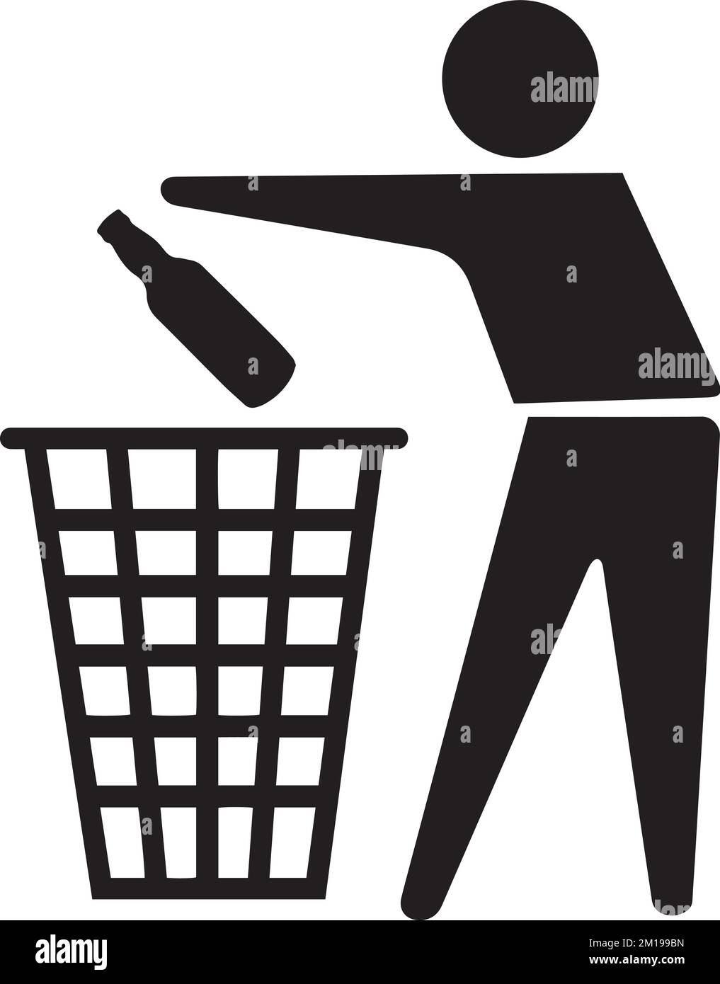 Símbolo De Letrero De Basura Papeleras Cestas De Papel Usado Símbolo