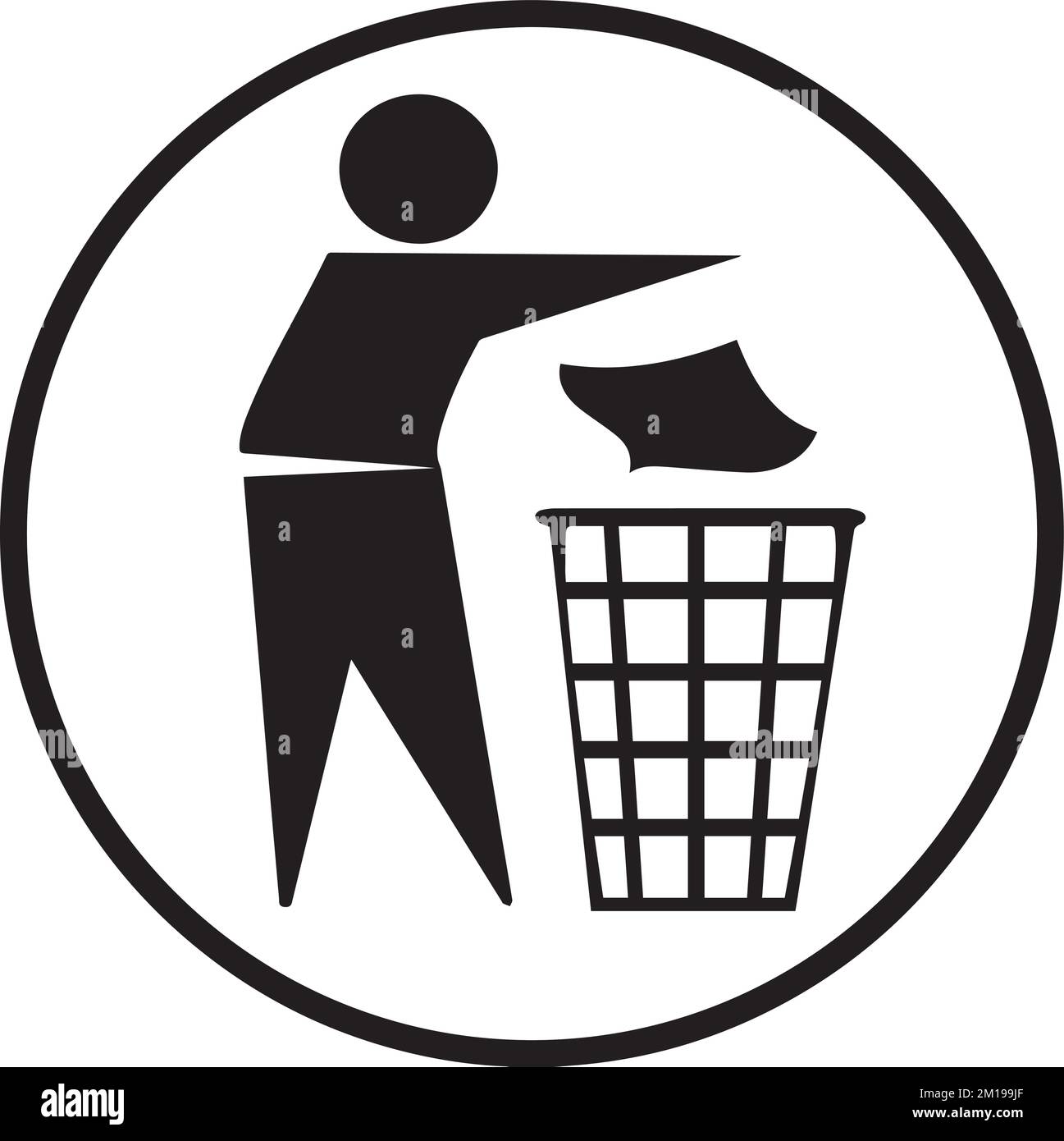 Símbolo De Letrero De Basura Papeleras Cestas De Papel Usado Símbolo