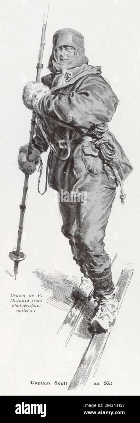 Impresión Del Capitán Robert Falcon Scott Líder De La Expedición