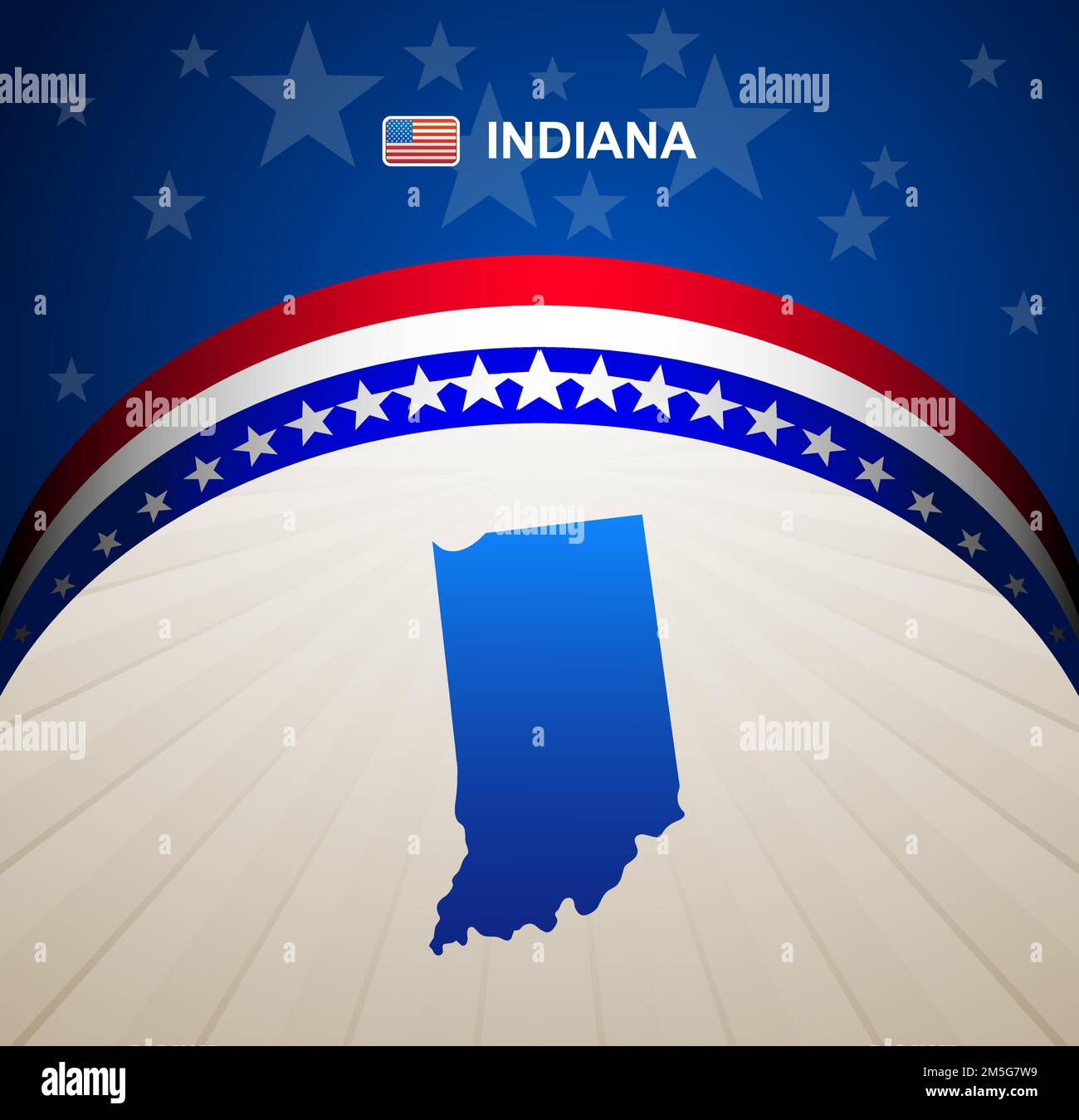 Indiana map Imágenes vectoriales de stock - Alamy