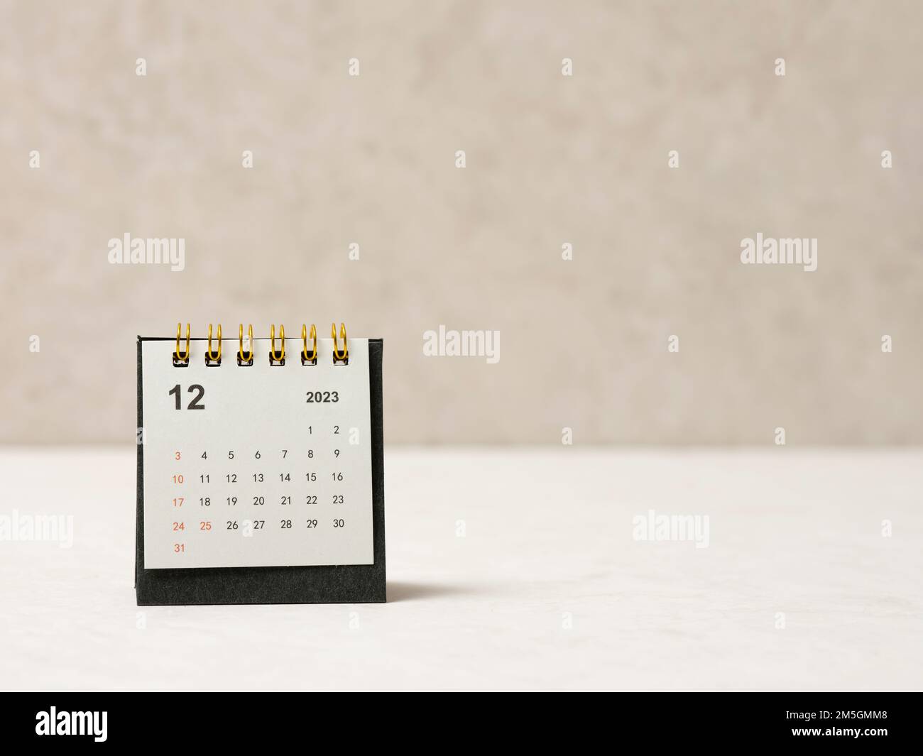 Calendario En Blanco De Diciembre De 2023