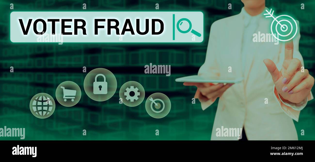 Signo De Texto Que Muestra El Fraude Electoral Concepto De Negocio