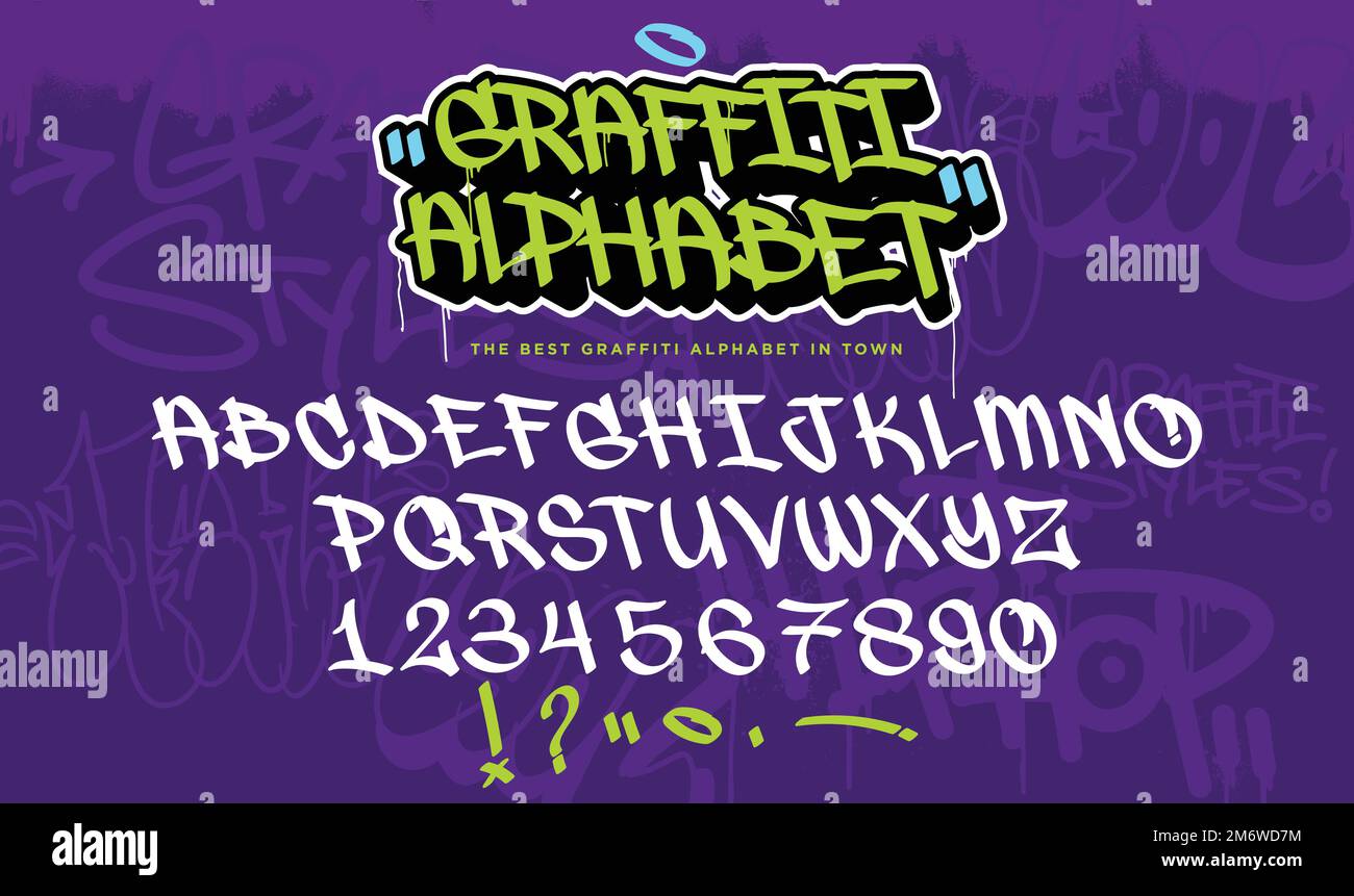 Alfabeto De Letras De Graffiti Fresco