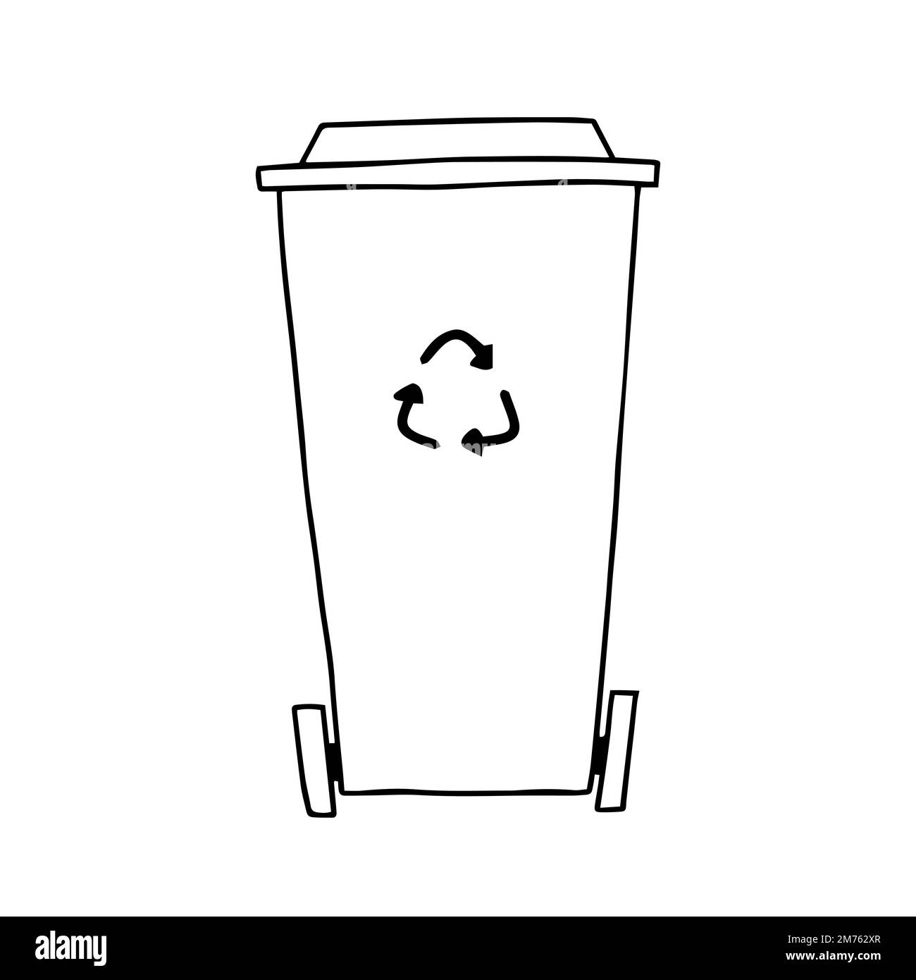 Clasificación Del Cubo De Basura Imágenes De Stock En Blanco Y Negro