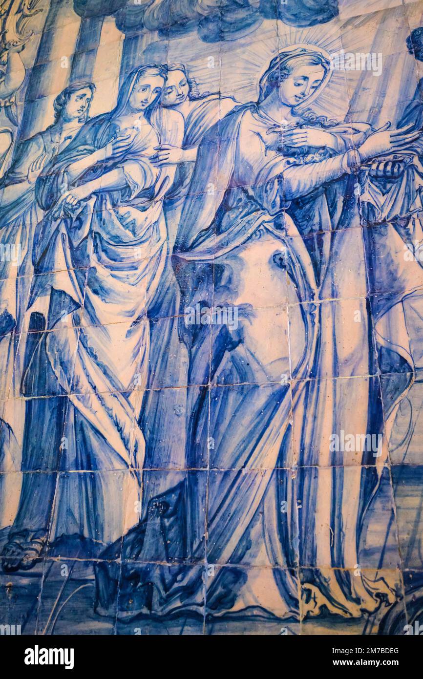 La Virgen María Con El Niño Jesús Un Detalle De Los Famosos E Icónicos Azulejo Paredes De
