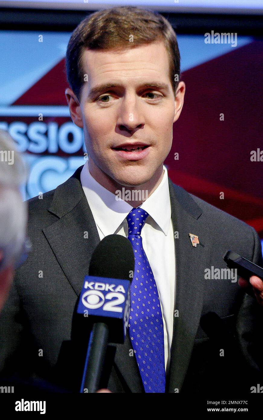 Democrat Conor Lamb Talks With Reporters After The Taping Of A Debate