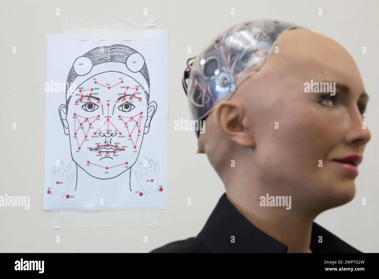 This Sept 28 2017 Photo Shows Hanson Robotics Flagship Robot Sophia A Lifelike Robot