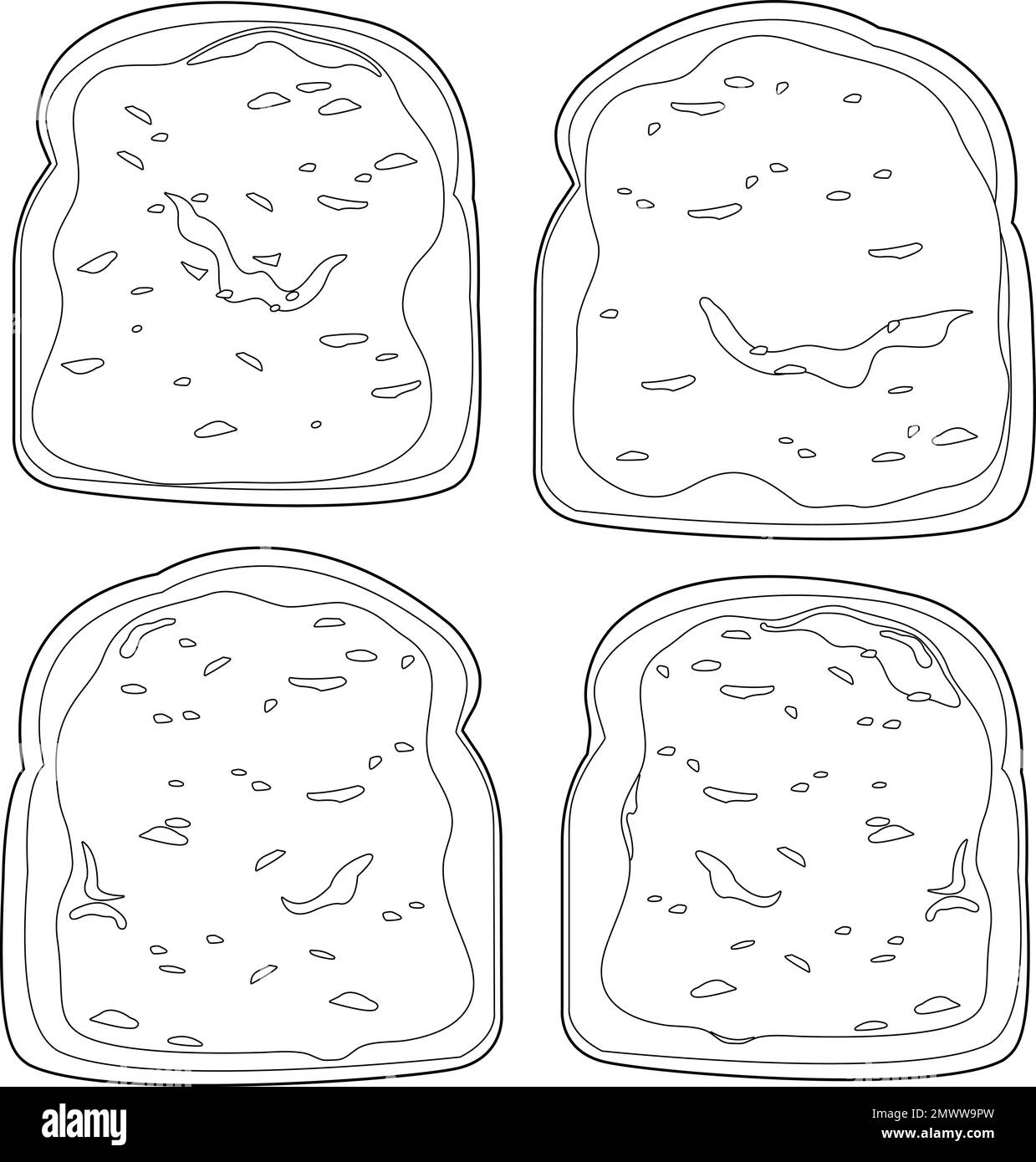 Rebanada De Pan Para Colorear