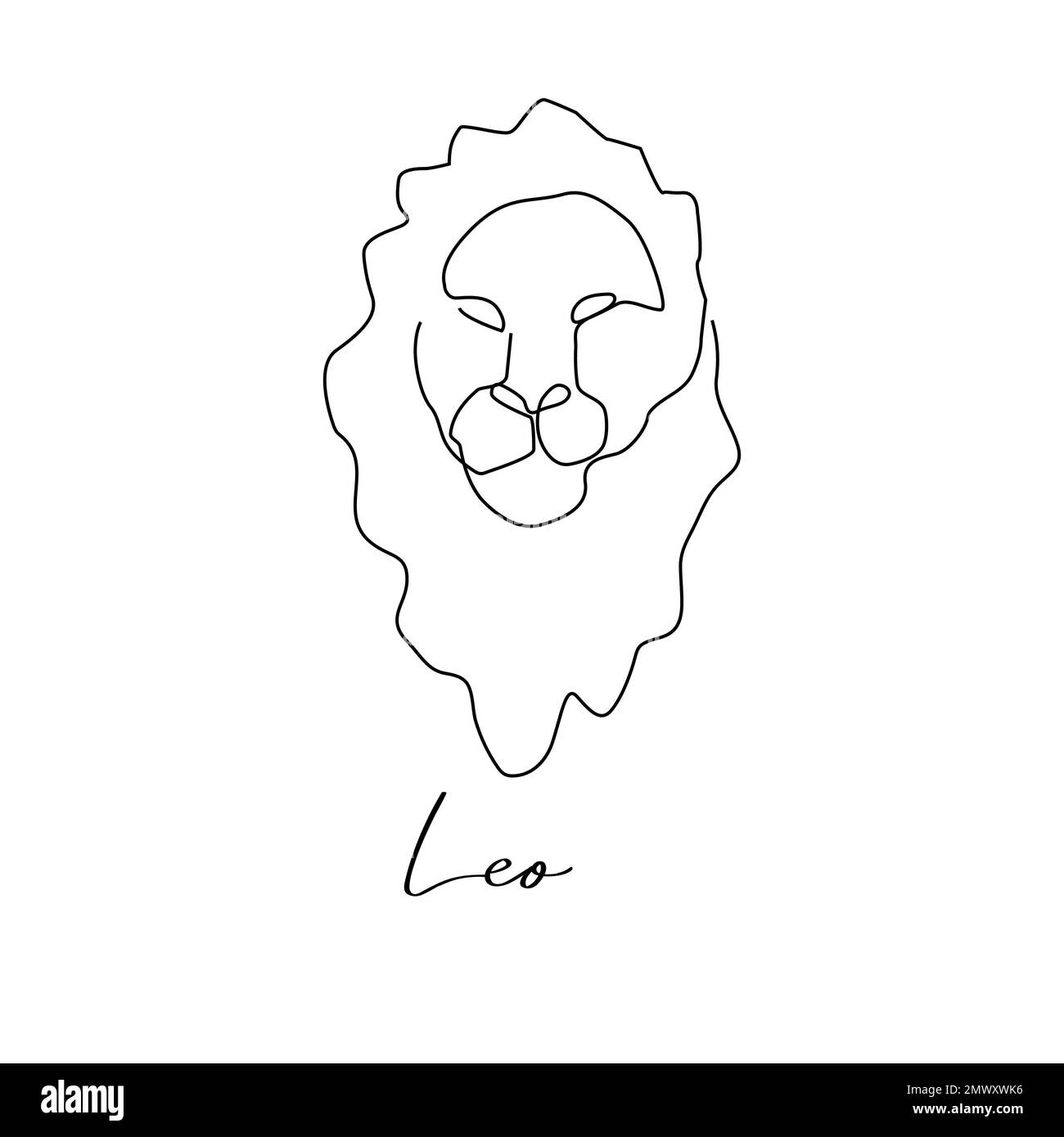 Astrología Signo Del Zodiaco Leo Horóscopo Símbolo En Estilo De Arte De