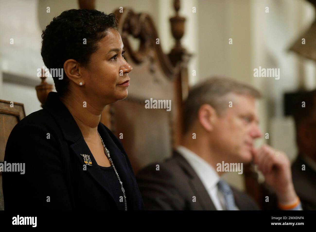 Massachusetts Supreme Judicial Court Justice Kimberly Budd Left Is
