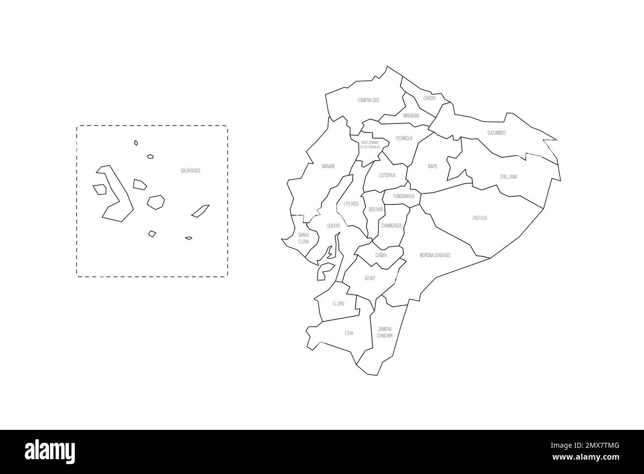Ecuador Mapa Pol Tico De Las Divisiones Administrativas Provincias ... Ecuador Mapa Pol Tico De Las Divisiones Administrativas Provincias ...