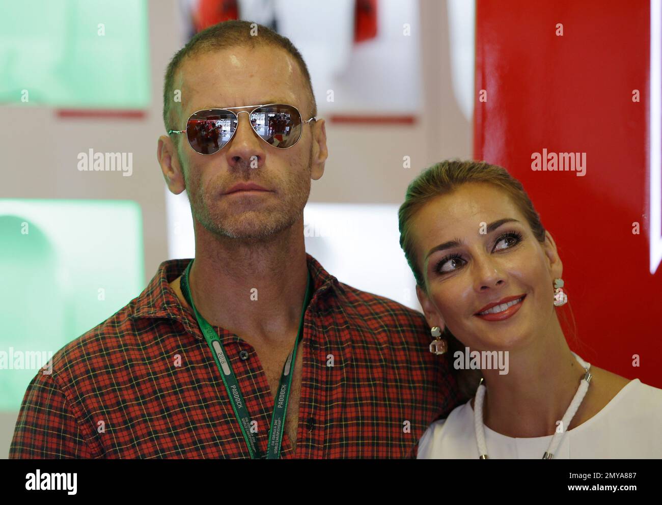 Italian Actor And Director Rocco Siffredi Left And His Wife