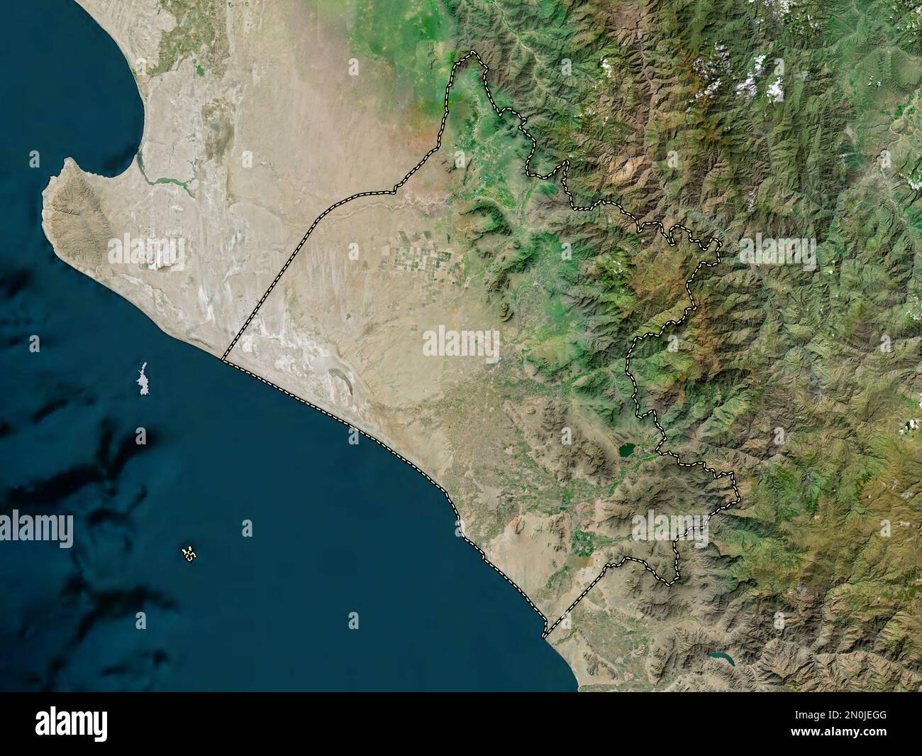 Lambayeque, región del Perú. Mapa satelital de alta resolución ... Lambayeque, región del Perú. Mapa satelital de alta resolución ...