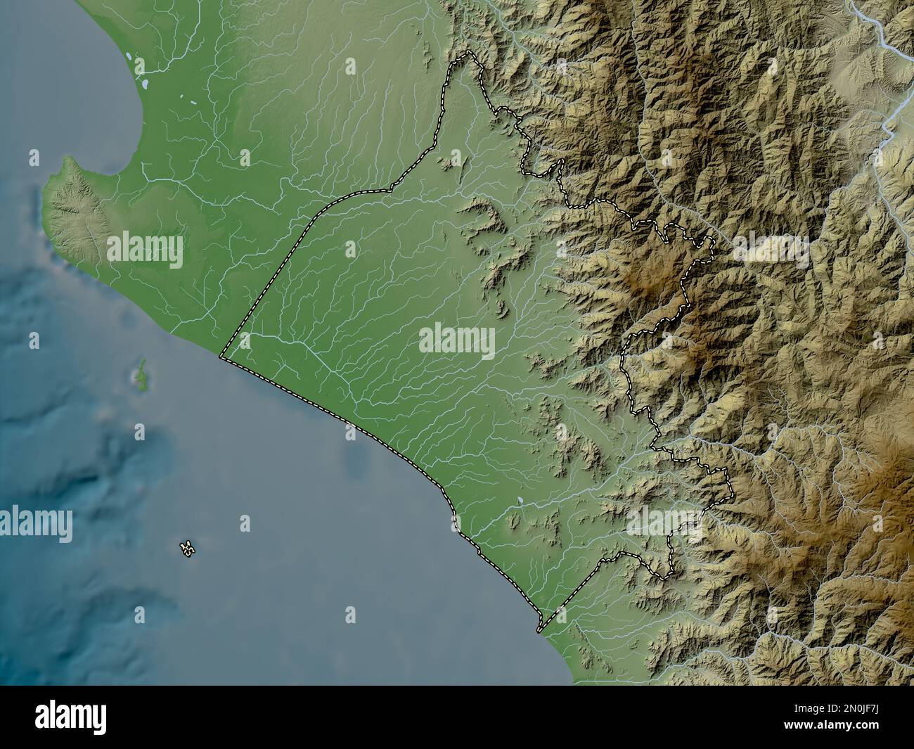 Lambayeque, región del Perú. Mapa de elevación coloreado en estilo wiki ... Lambayeque, región del Perú. Mapa de elevación coloreado en estilo wiki ...