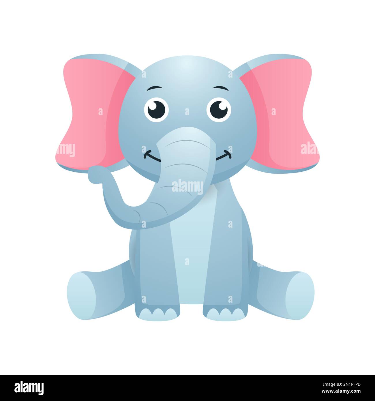 Elefante. Lindo aislado vector de dibujos animados Imagen Vector de ... Elefante. Lindo aislado vector de dibujos animados Imagen Vector de ...