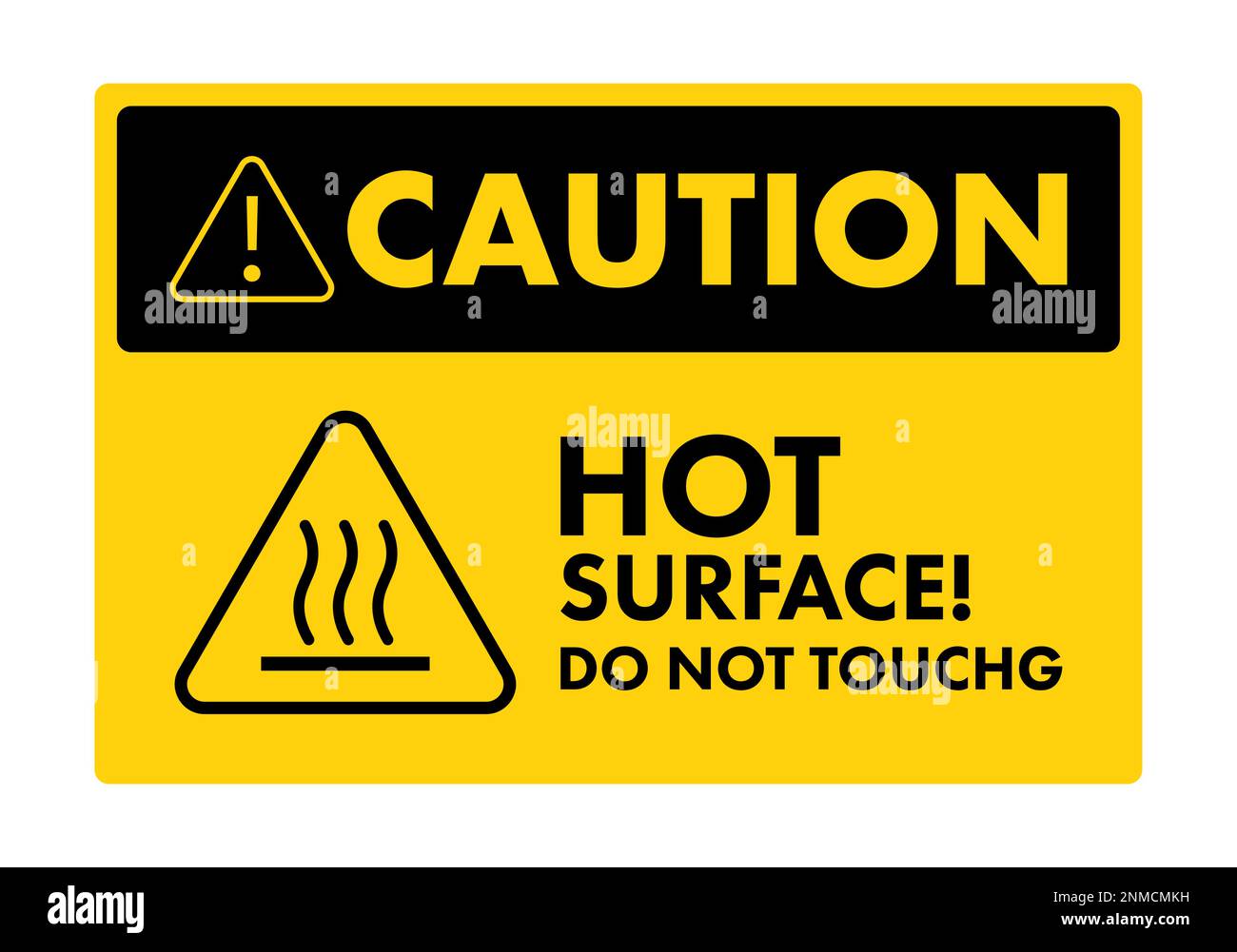 Señal De Advertencia Superficie Caliente No Tocar Vector Stock De