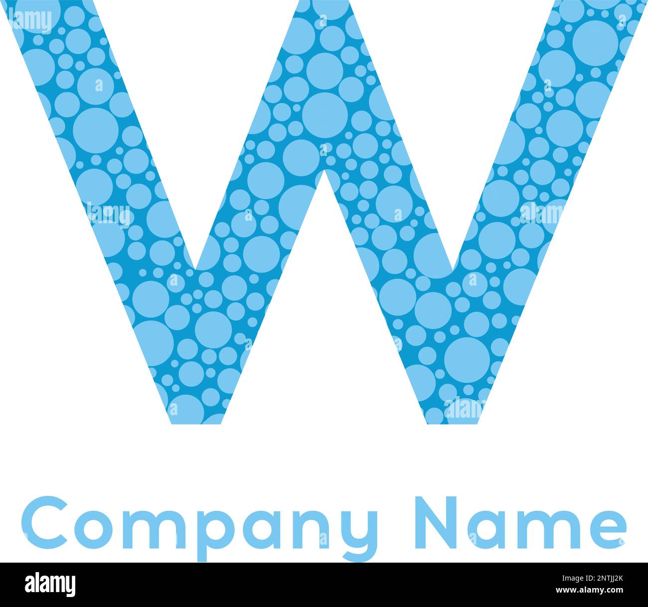 W En Letras De Burbujas