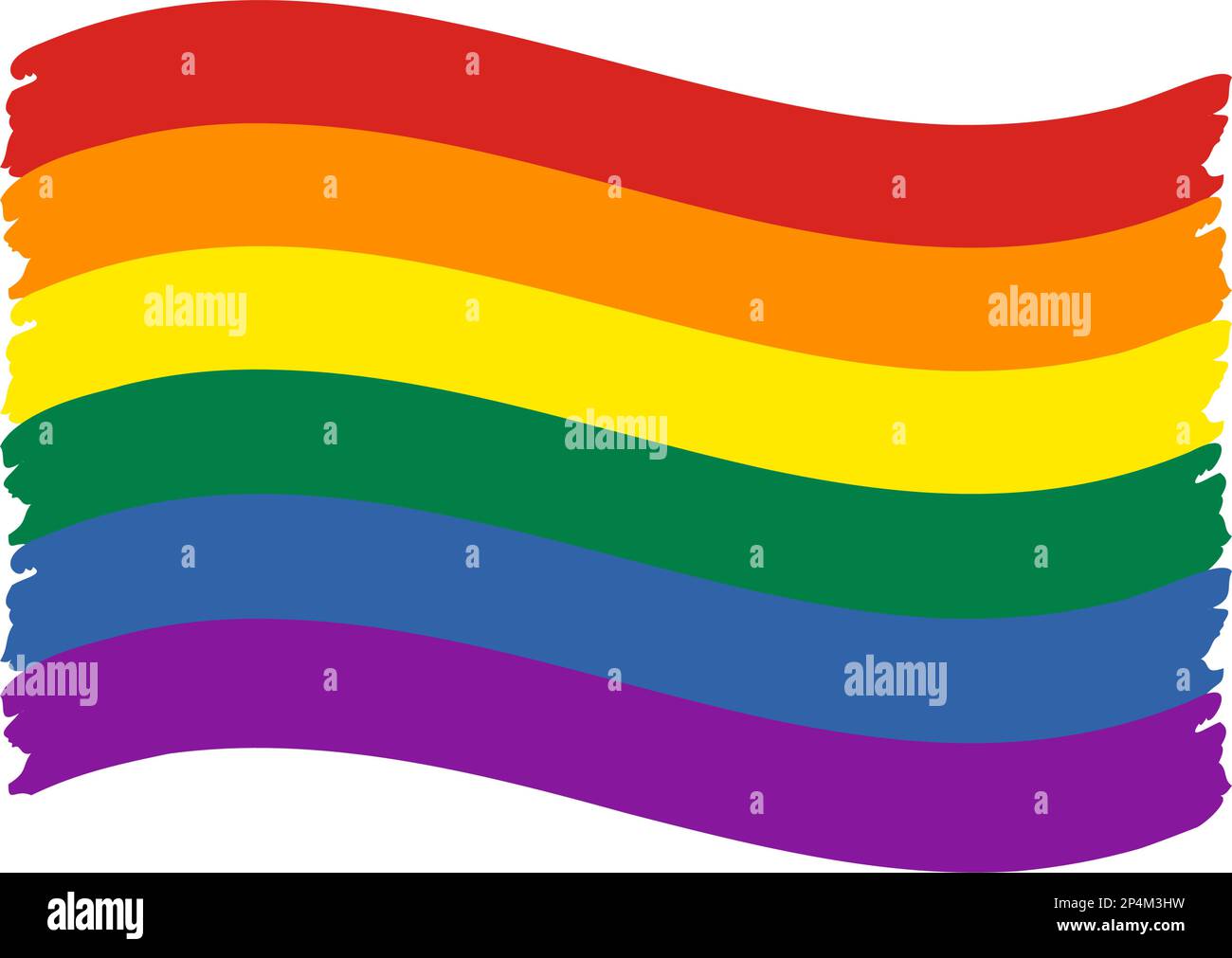 Ondeando La Bandera Del Orgullo Rainbow Lgbt Icono De Símbolo