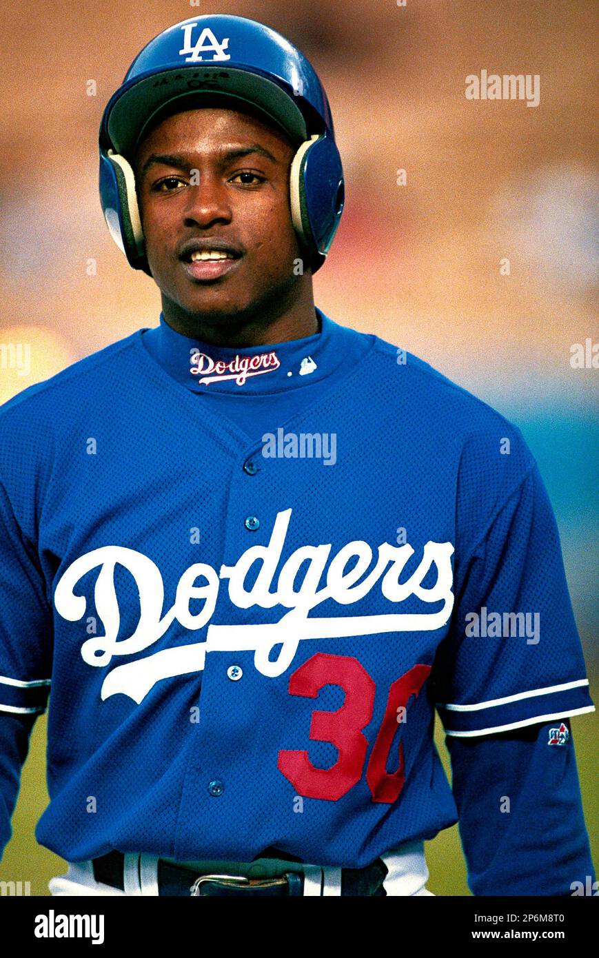 Wilton Guerrero of the Los Angeles Dodgers during a game at Dodger ...