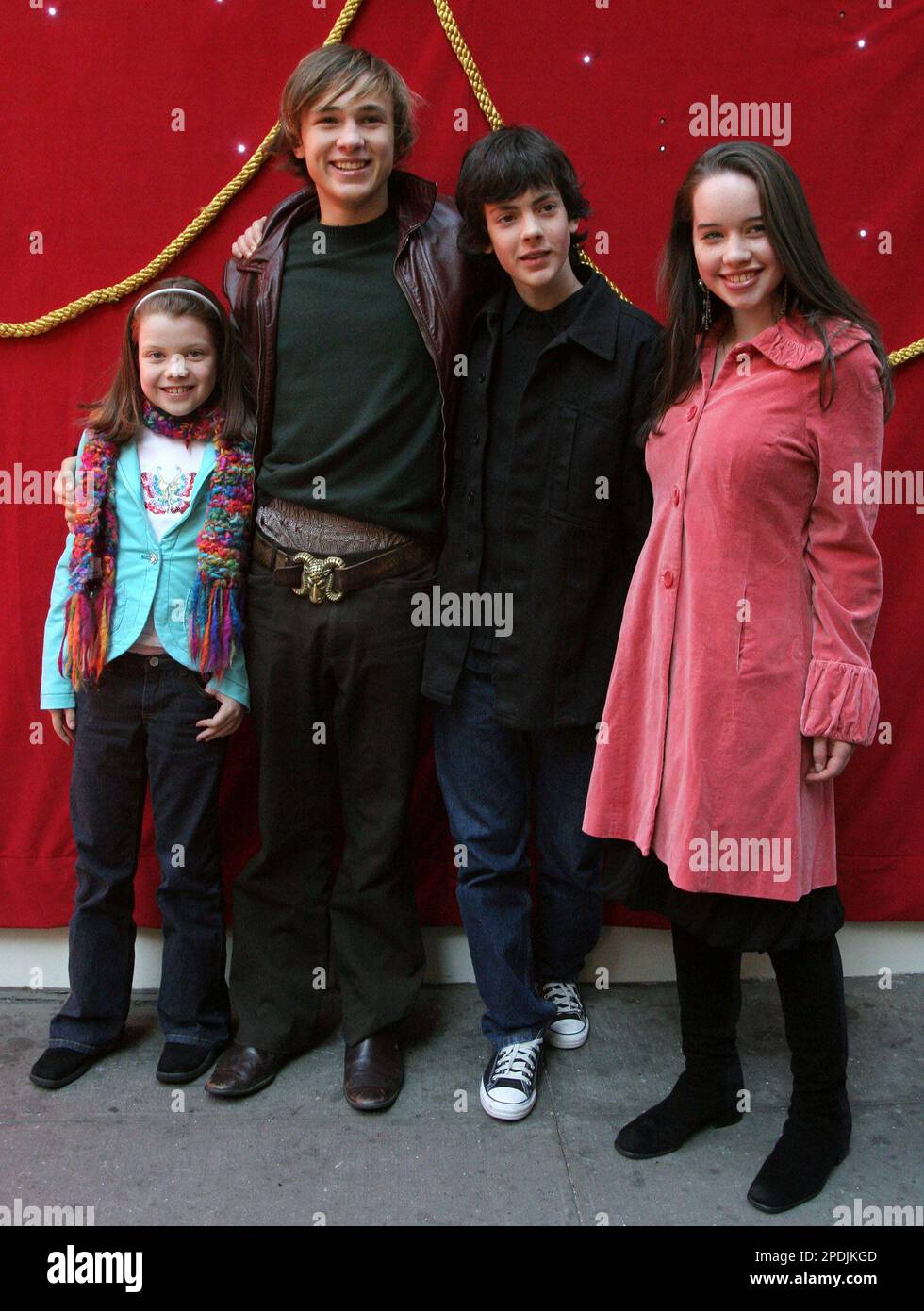 Georgie Henley Left William Moseley Second From Left Skandar Keynes
