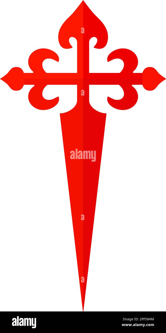 Icono Del Símbolo De La Cruz Roja Del Camino De Santiago Cruz De