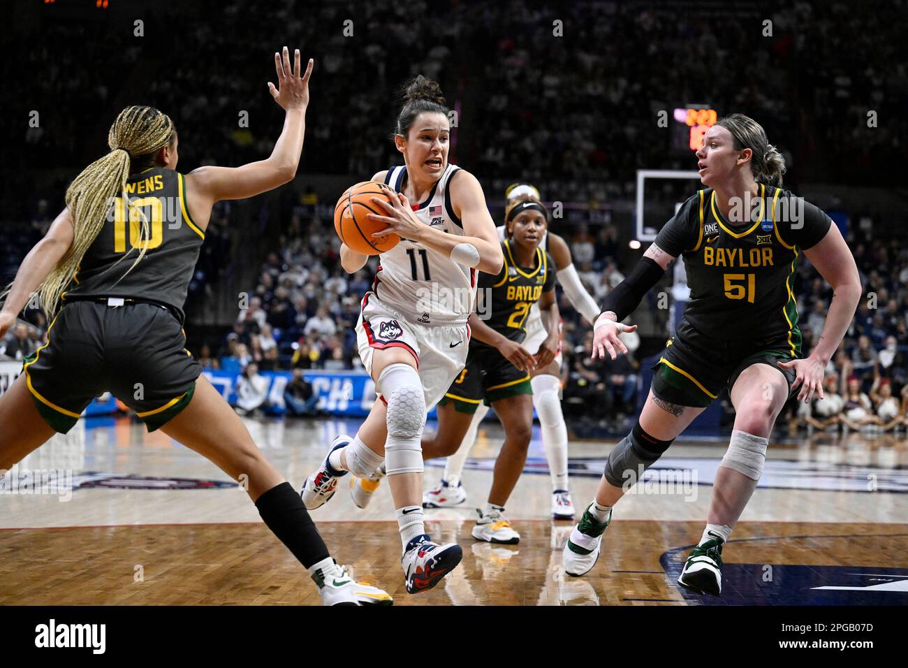 Uconns Lou Lopez Senechal 11 Drives Through Baylor Defense In The