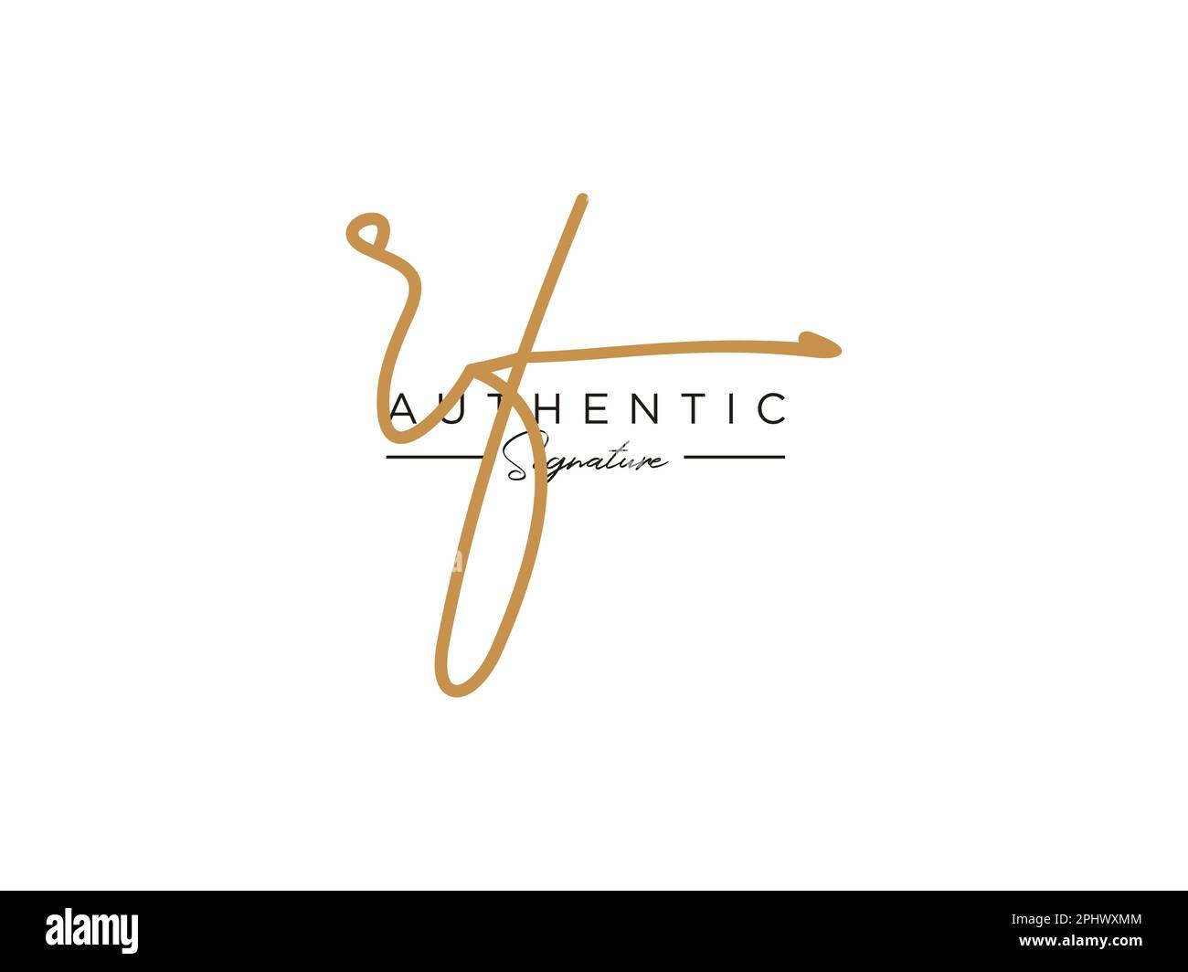 Vector De Plantilla De Logotipo De Firma De Rf De Letra Imagen Vector