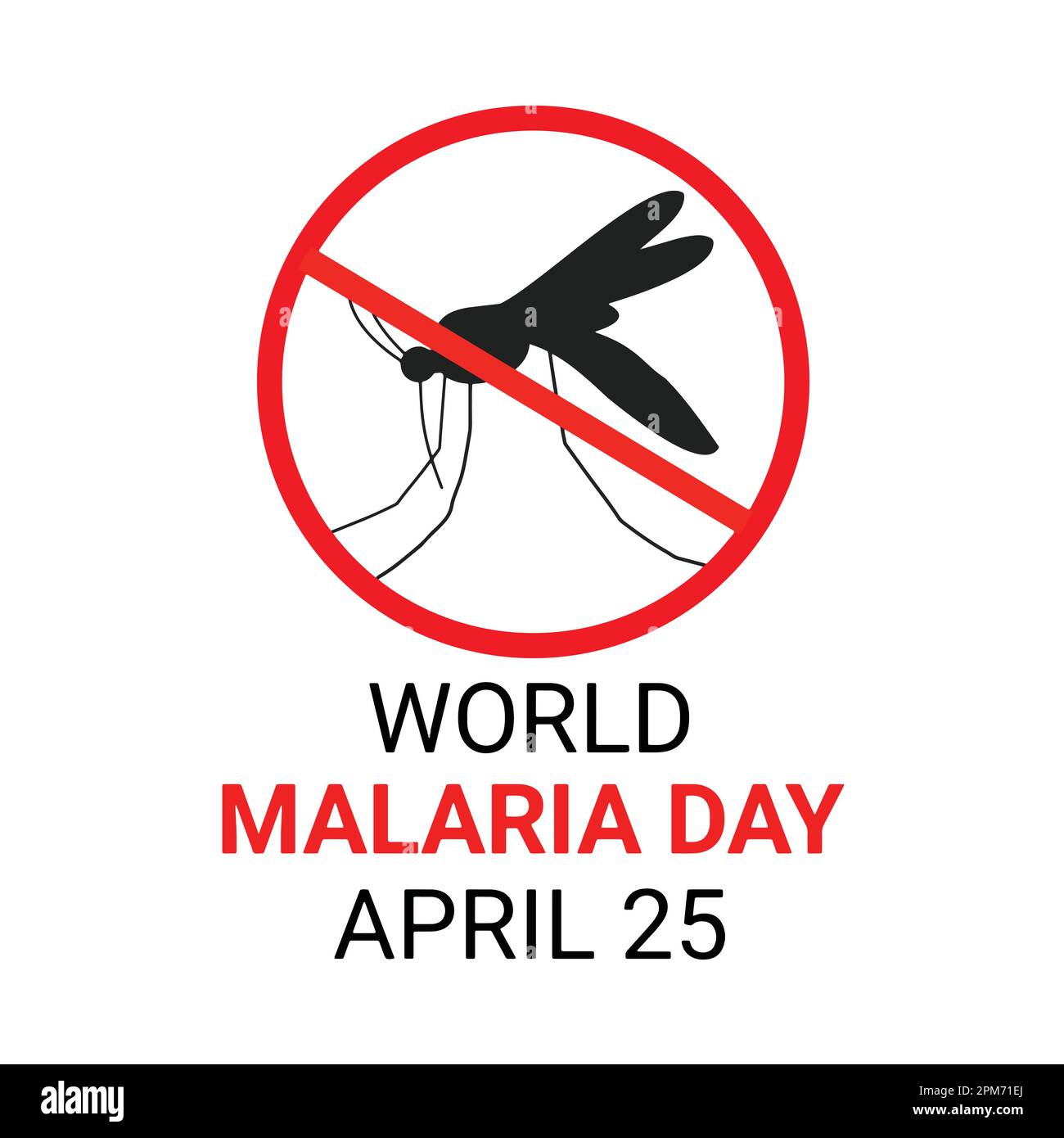 Día Mundial De La Malaria Abril De 25 Ilustración Vectorial Sobre