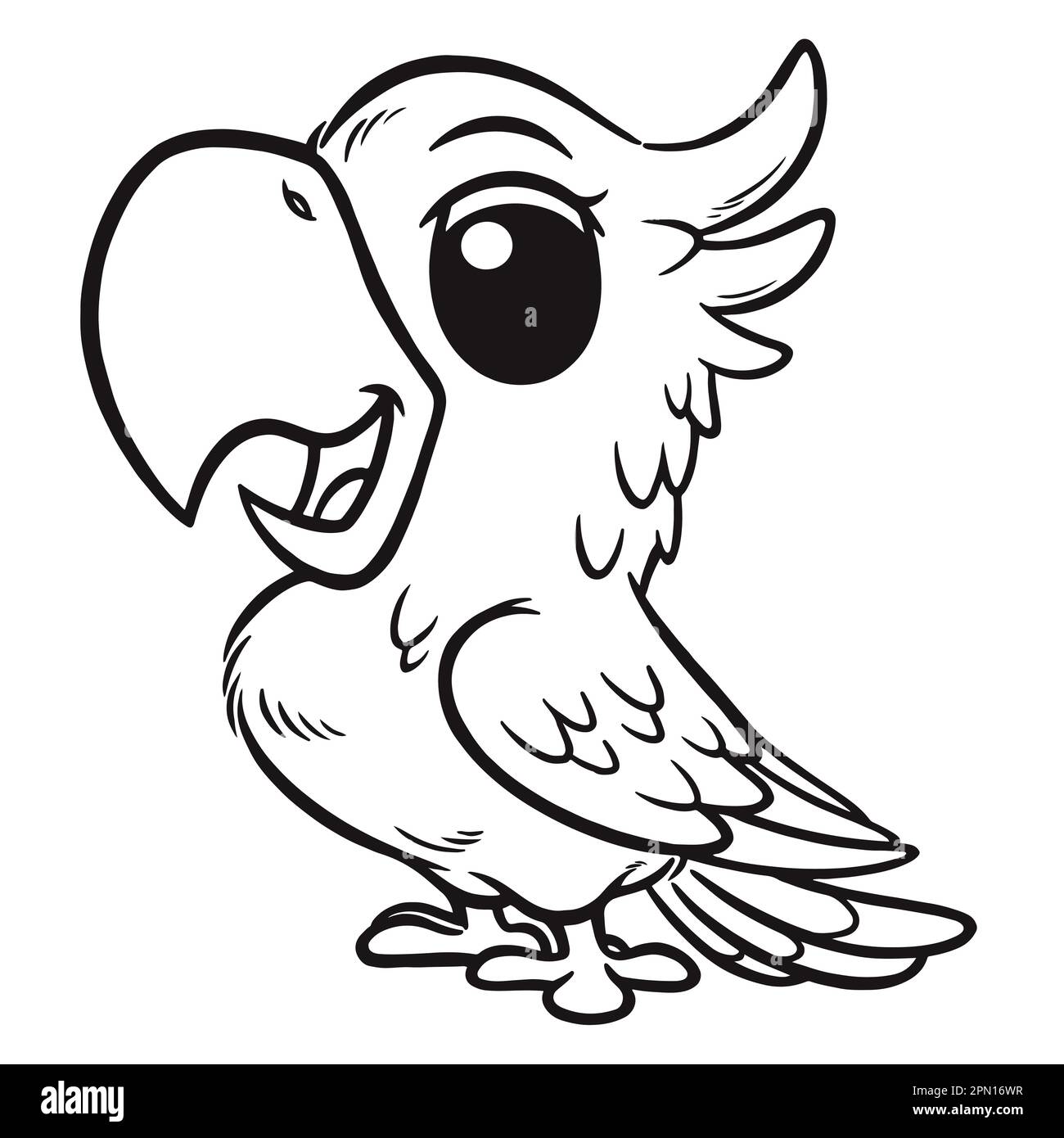Plantilla De Loro Para Imprimir Dibujos De Pericos Para Colorear