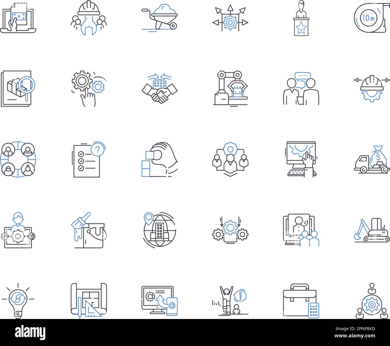 Colección de iconos de línea del sistema operativo. Windows, macOS ...