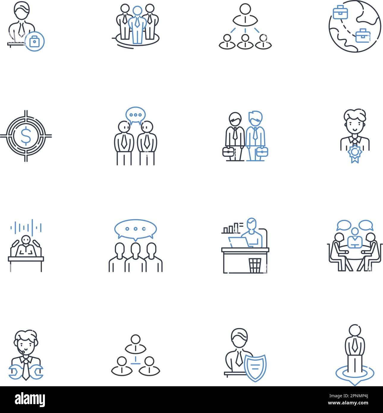Colección de iconos de línea del sistema operativo. Windows, Linux, Mac ...