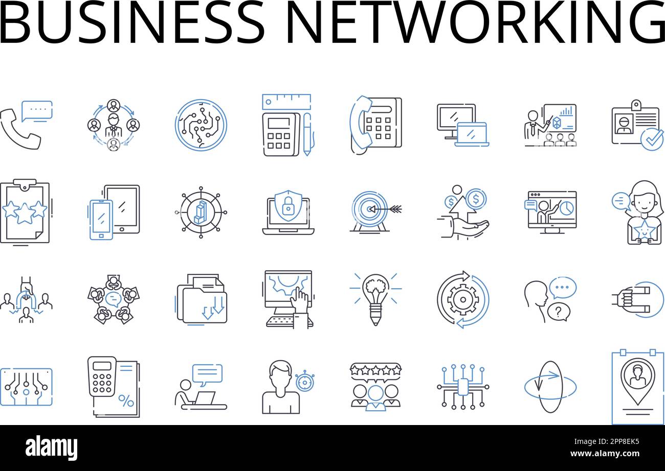 Colección de iconos de línea de redes de negocios. Conexiones ... Colección de iconos de línea de redes de negocios. Conexiones ...