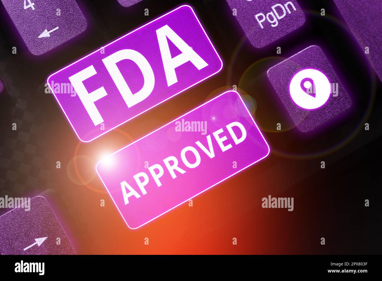 Letrero De Escritura A Mano Aprobado Por La Fda Word For Fda Acordó
