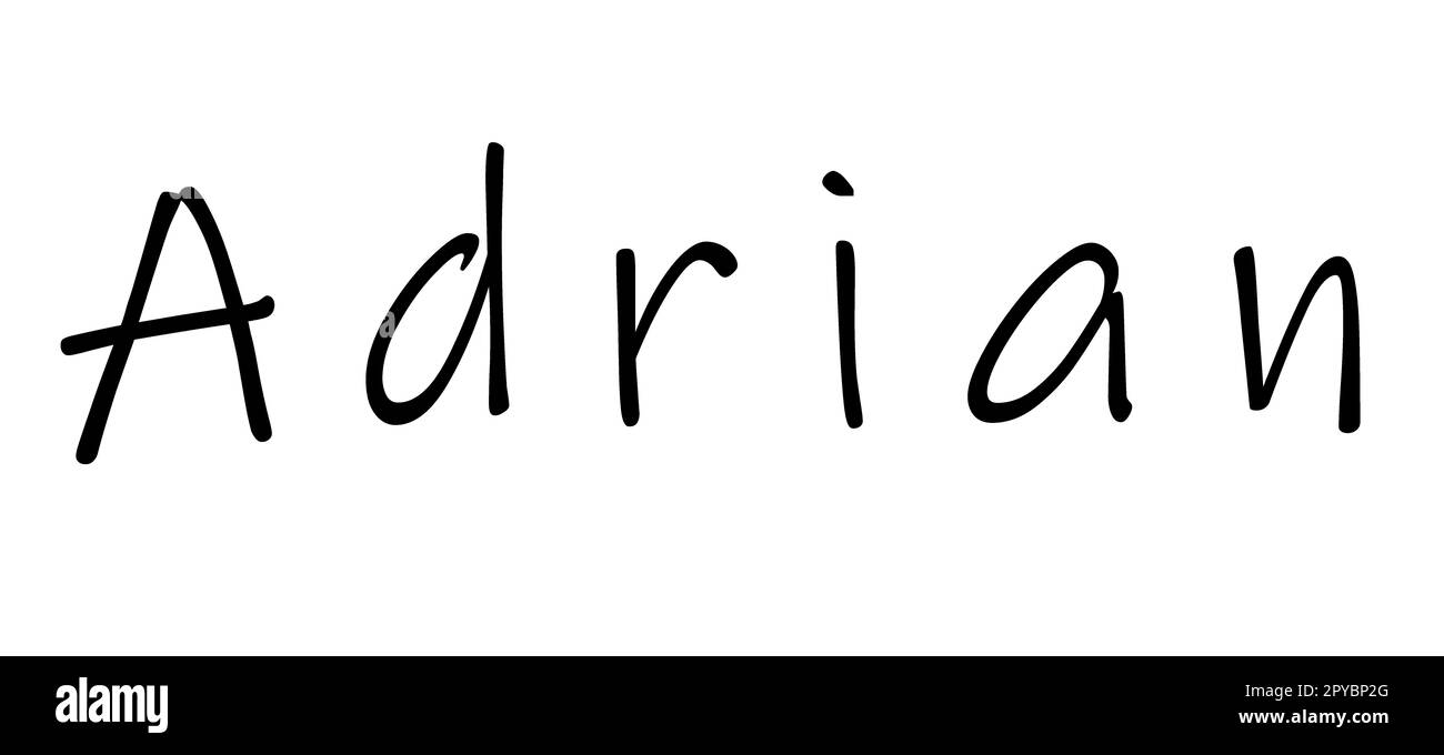 El Nombre Adrian En Cursiva