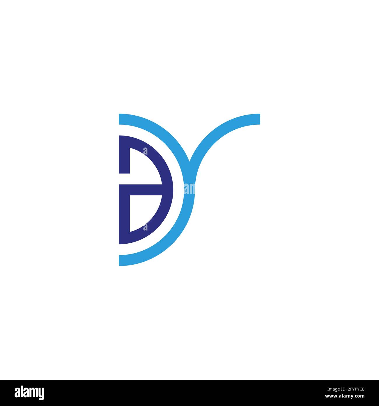 Letra Ay Curva Símbolo Geométrico Simple Logo Vector Imagen Vector De