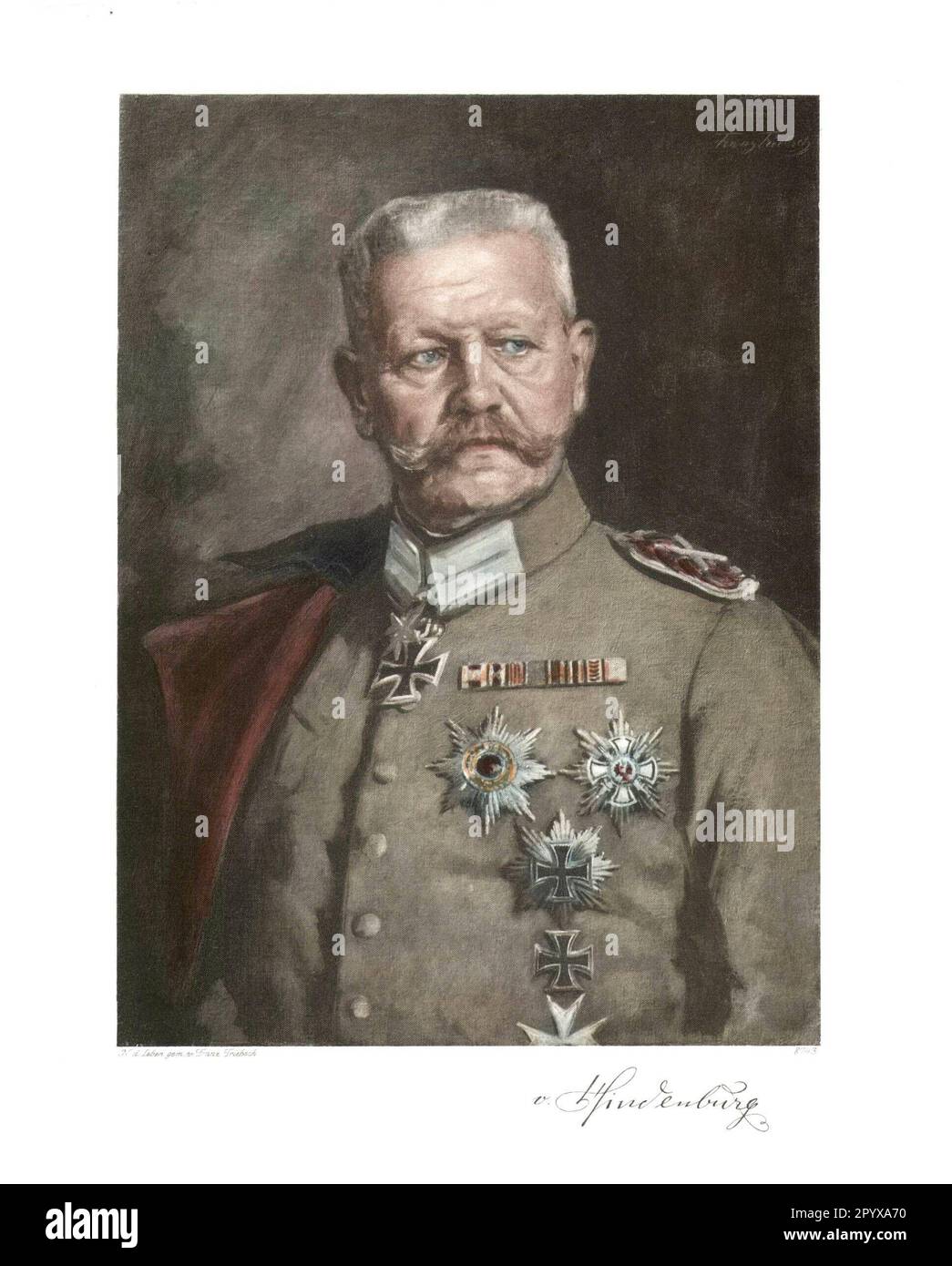 Paul Von Hindenburg Como Mariscal De Campo Durante La Primera Guerra Mundial Imagen Sin Fecha