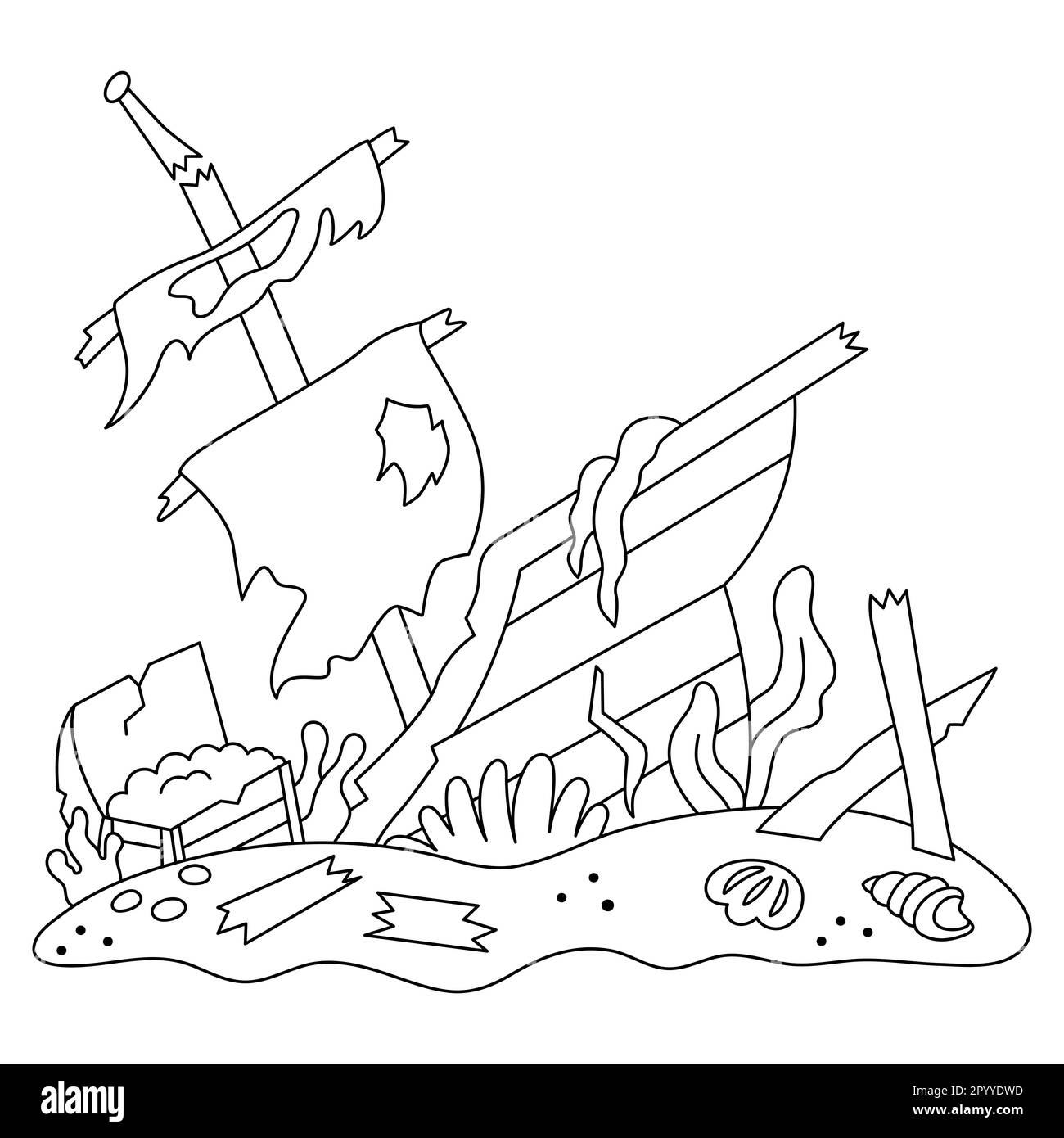 Vector blanco y negro icono de barco naufragado. Ilustración de la ... Vector blanco y negro icono de barco naufragado. Ilustración de la ...