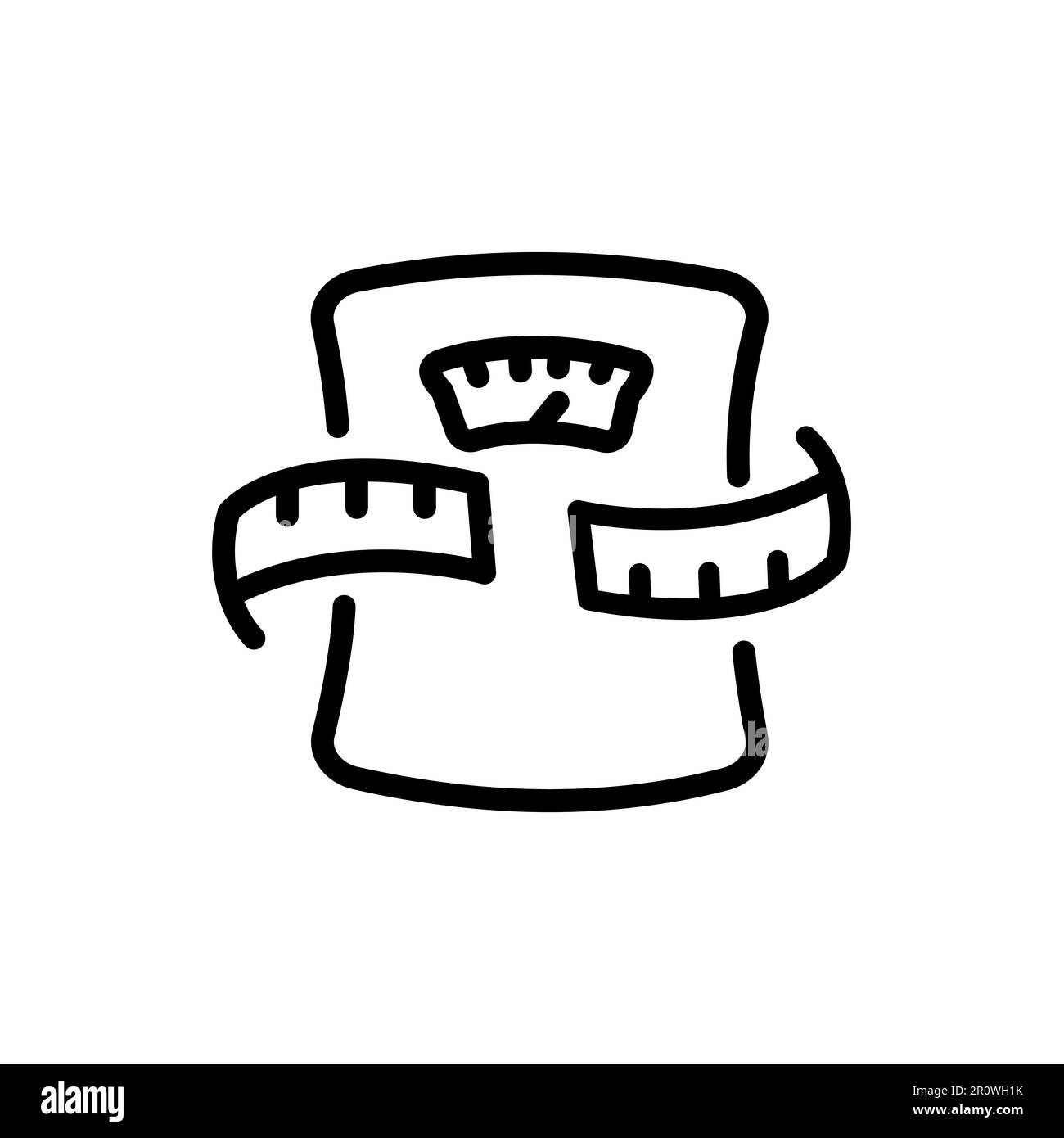 Escala con cinta métrica, icono de línea Imagen Vector de stock - Alamy Escala con cinta métrica, icono de línea Imagen Vector de stock - Alamy