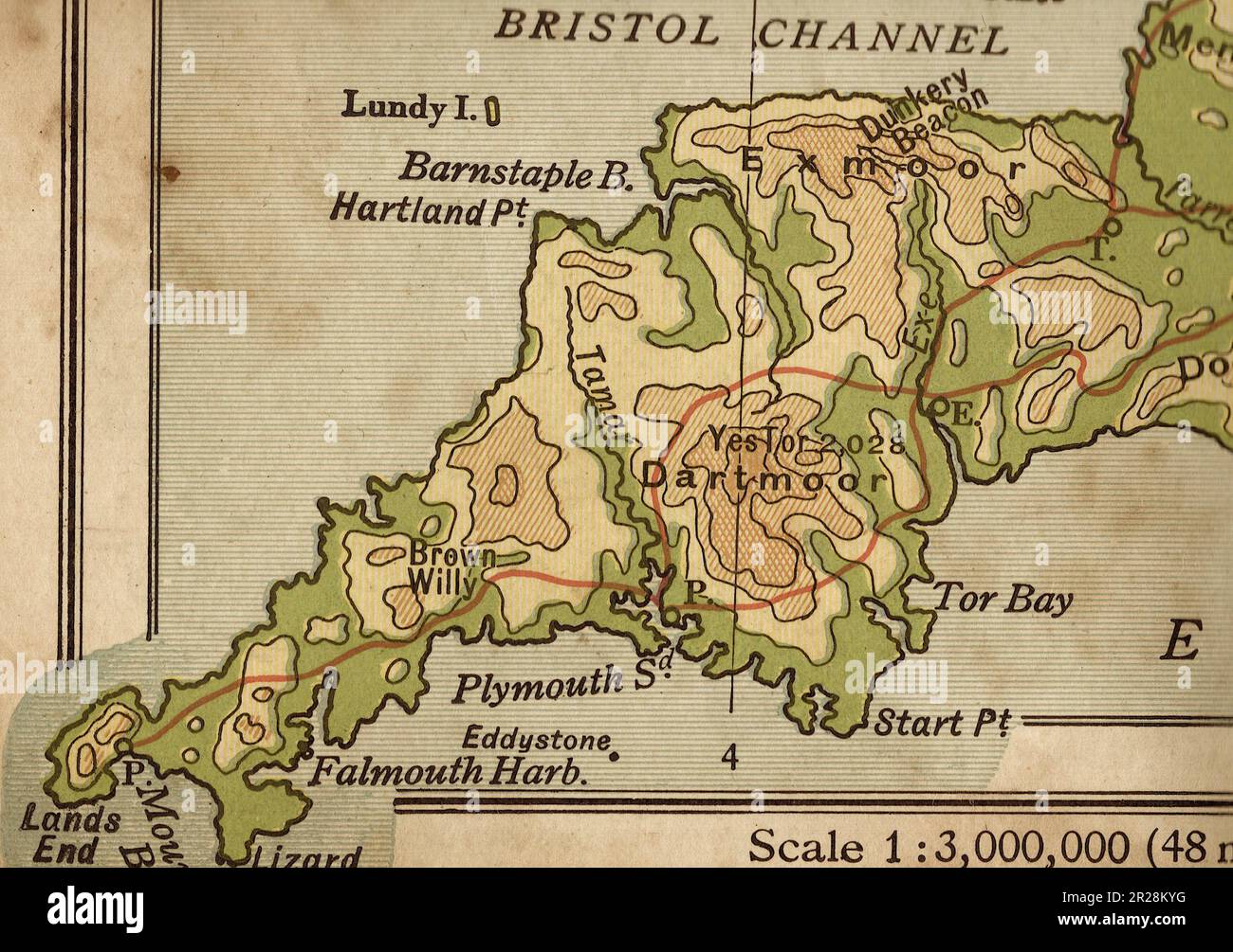 Old map of cornwall fotografías e imágenes de alta resolución - Alamy