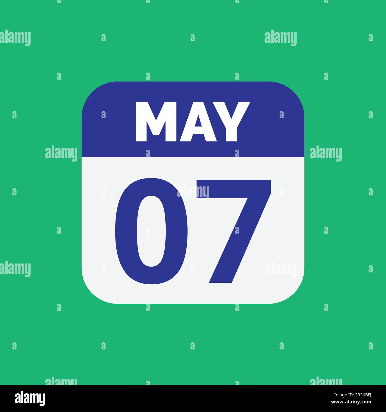 Mayo 7 Calendario Fecha Icono Stock Vector Imagen Vector de stock - Alamy