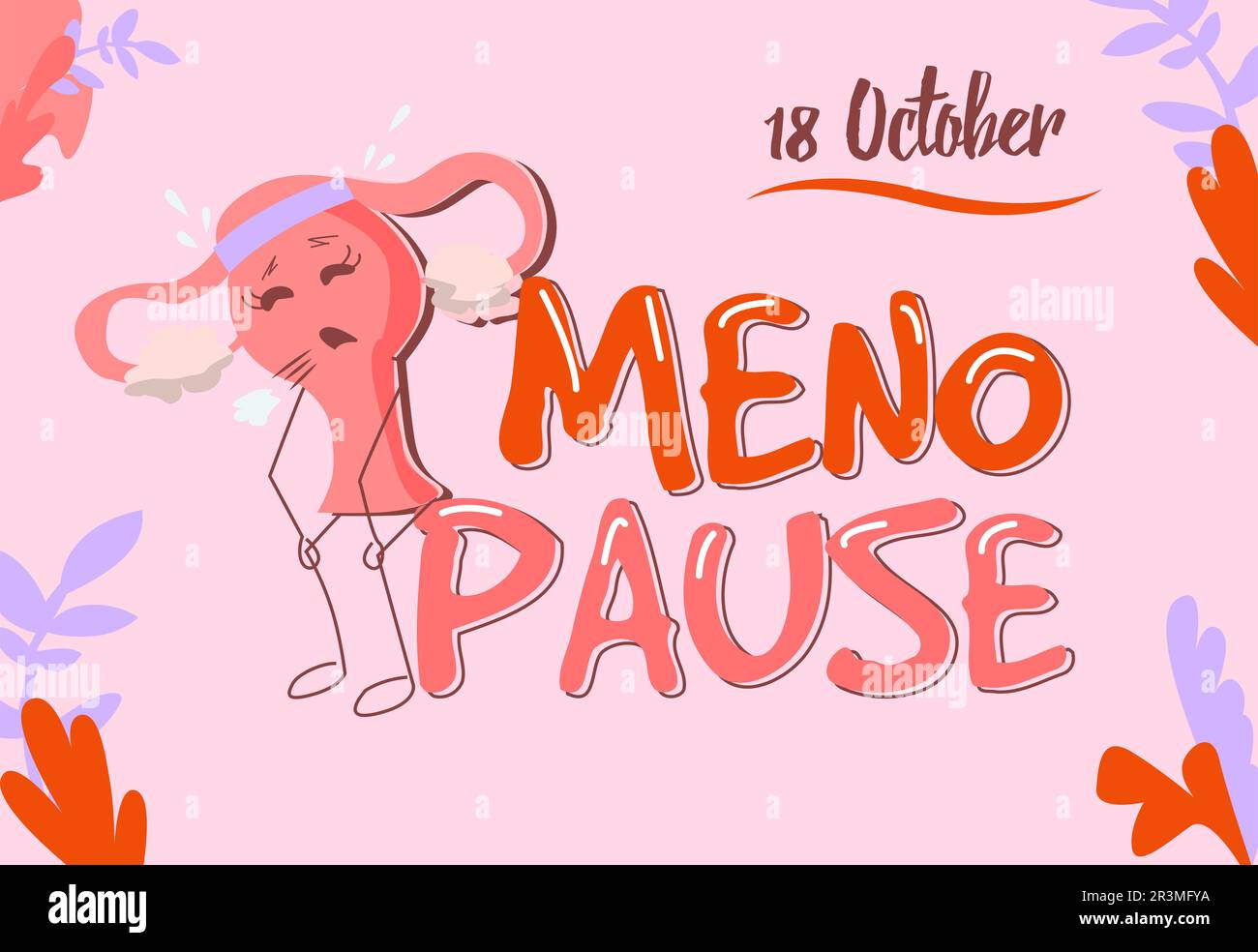 18 De Octubre Día Mundial De La Menopausia Tarjeta Con Ilustración