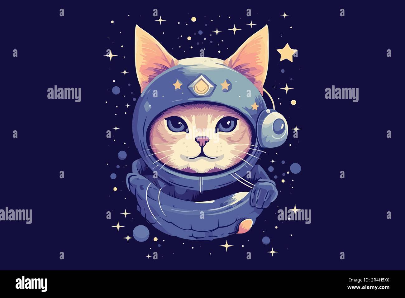 Lindo Gatito En El Espacio Astronauta Del Gato Espacial En El Espacio