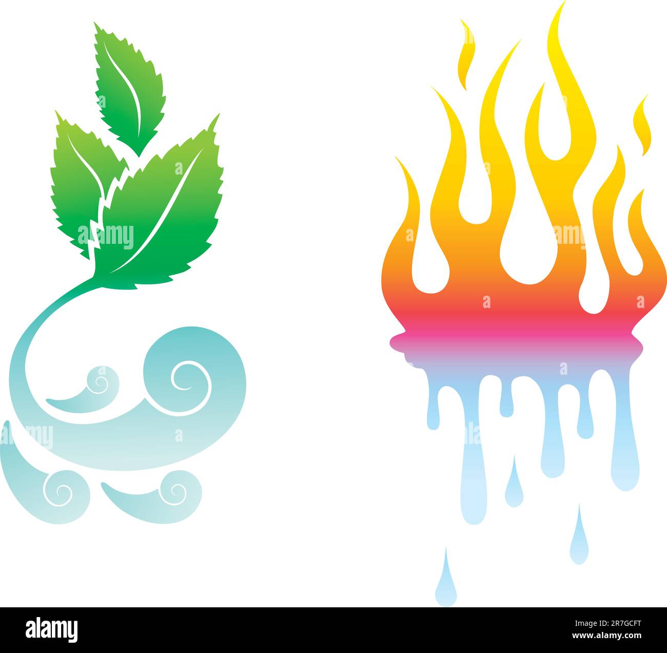 Cuatro Elementos De La Naturaleza Imágenes Vectoriales De Stock Alamy