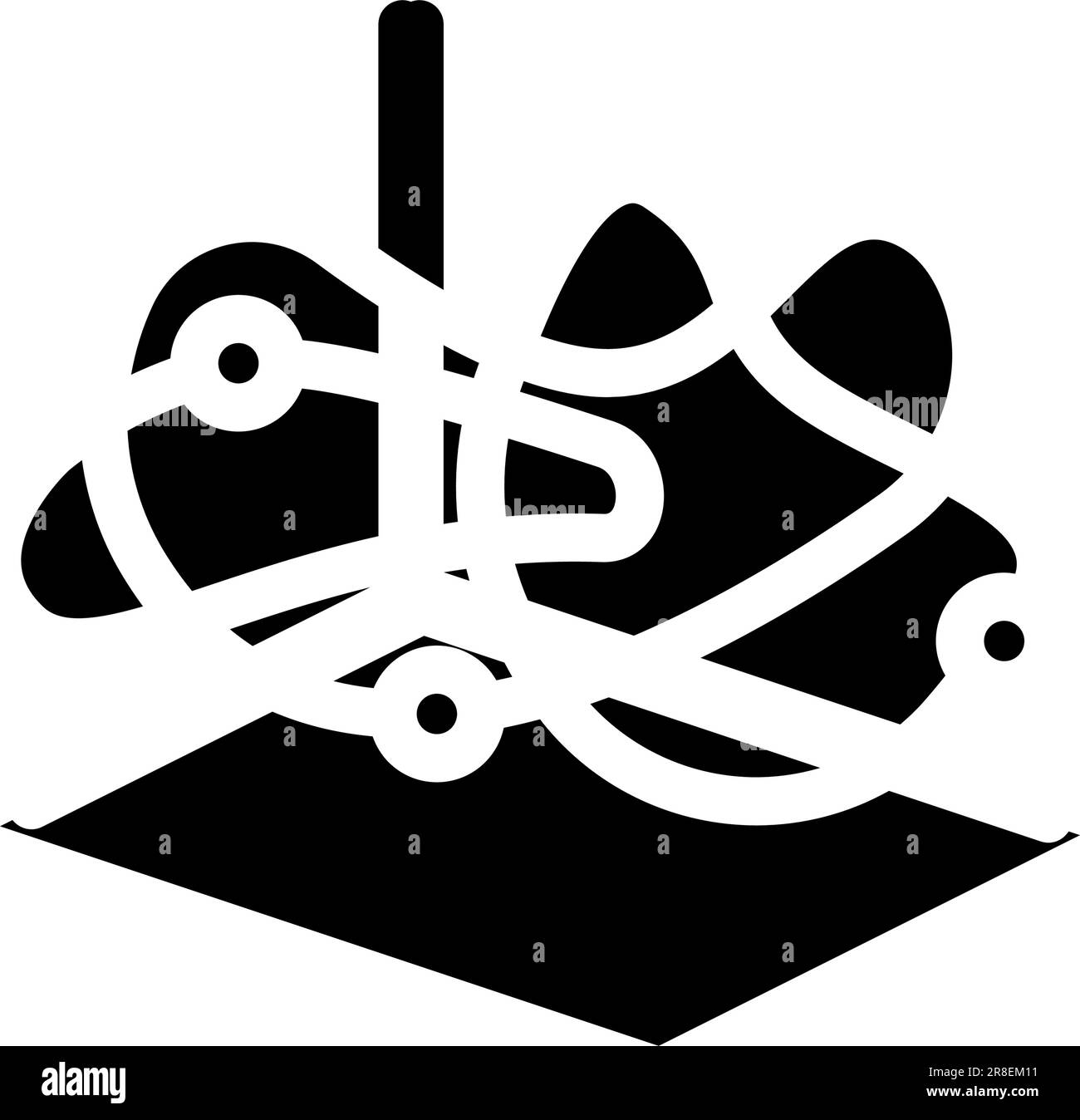 Teoría Del Caos Matemáticas Ciencia Educación Glifo Icono Ilustración