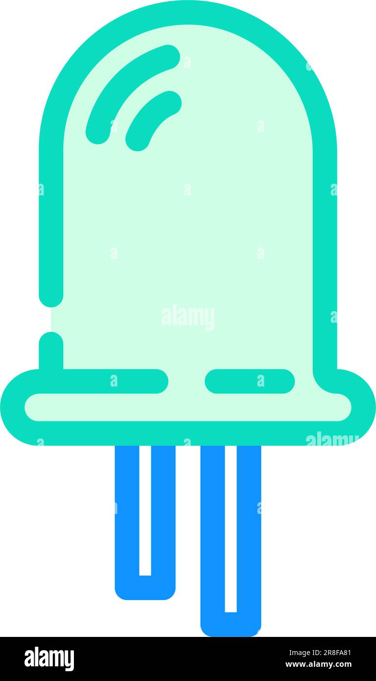 Diodo Ingeniero Eléctrico Color Icono Vector Señal De Ingeniero