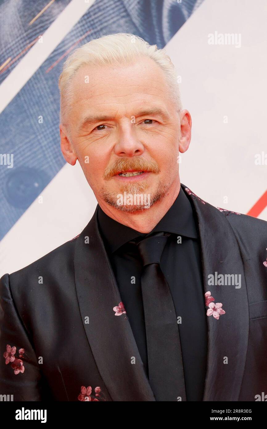 Simon Pegg poses for photographers upon arrival at the premiere of the ...