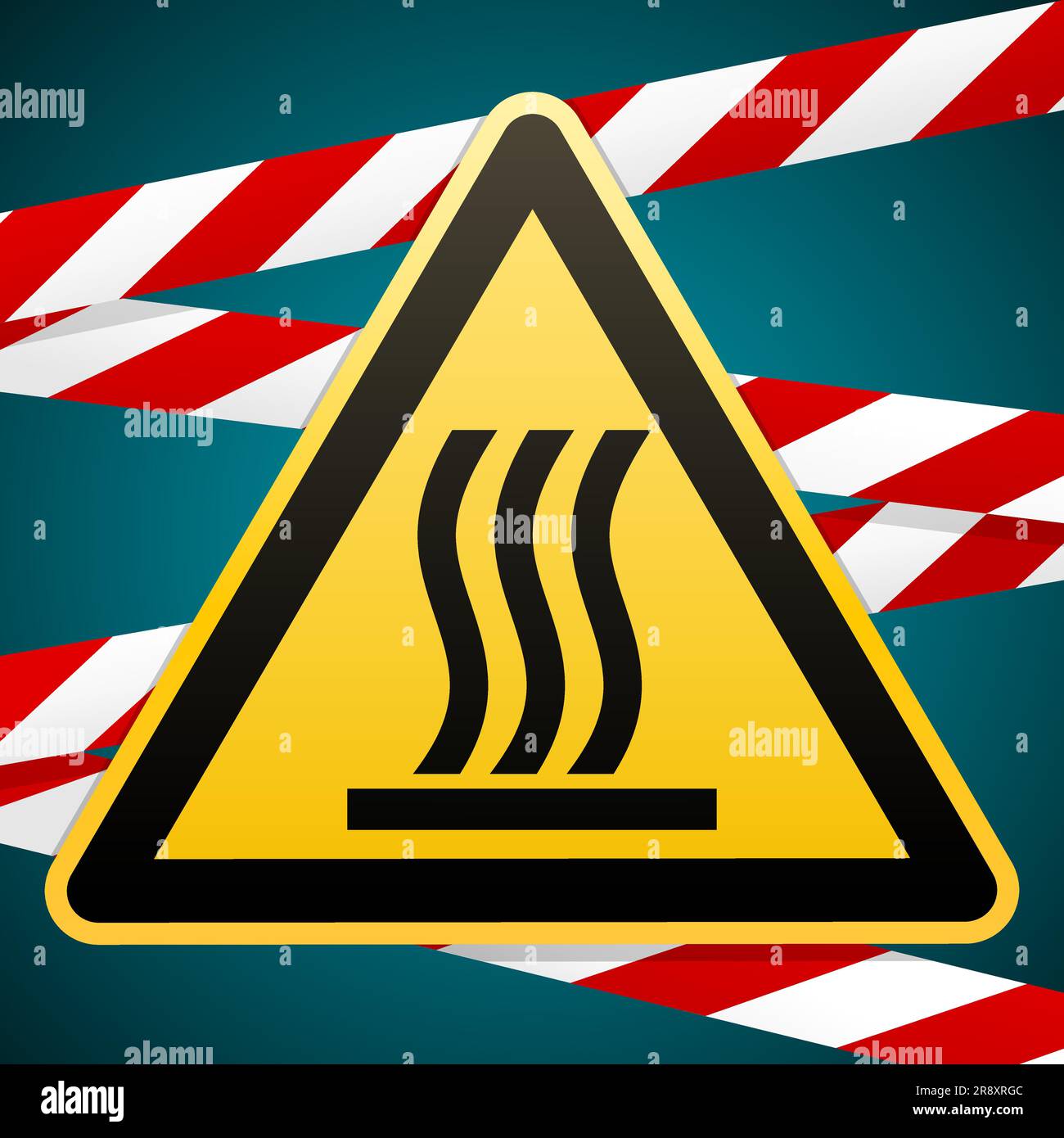 Precaución Peligro Superficie Caliente Señal De Advertencia