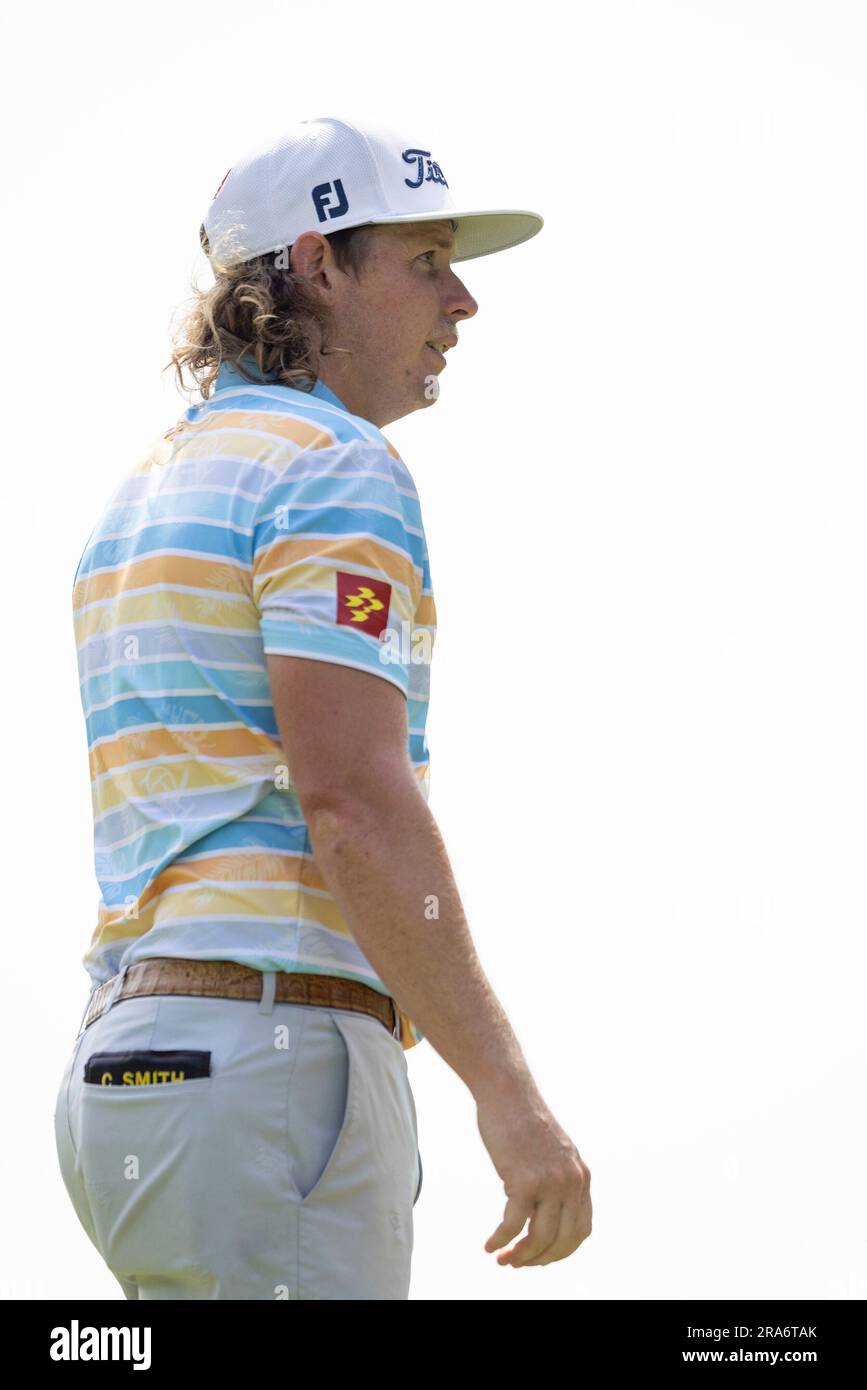 Captain Cameron Smith of Ripper GC looks on from the 16th fairway ...